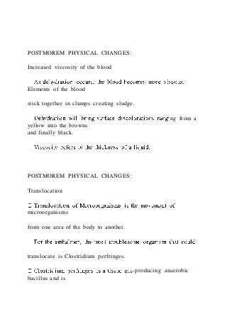 Death – Agonal and Postmortem Changes• DEATH IS A PROCES | PDF