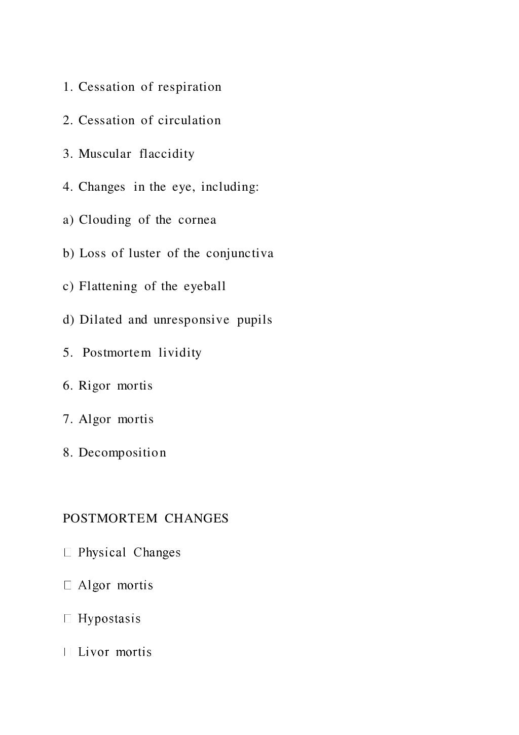 Death – Agonal and Postmortem Changes• DEATH IS A PROCES | PDF