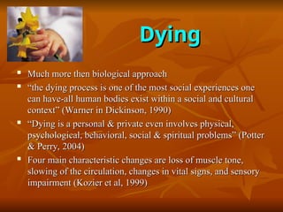 Death anddeath and dying death dying.ppt