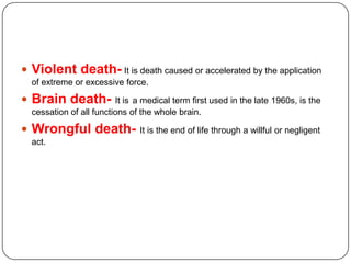Death and life sustaining treatments AND MEDICAL AND LEGAL ETHICAL VIEW ...