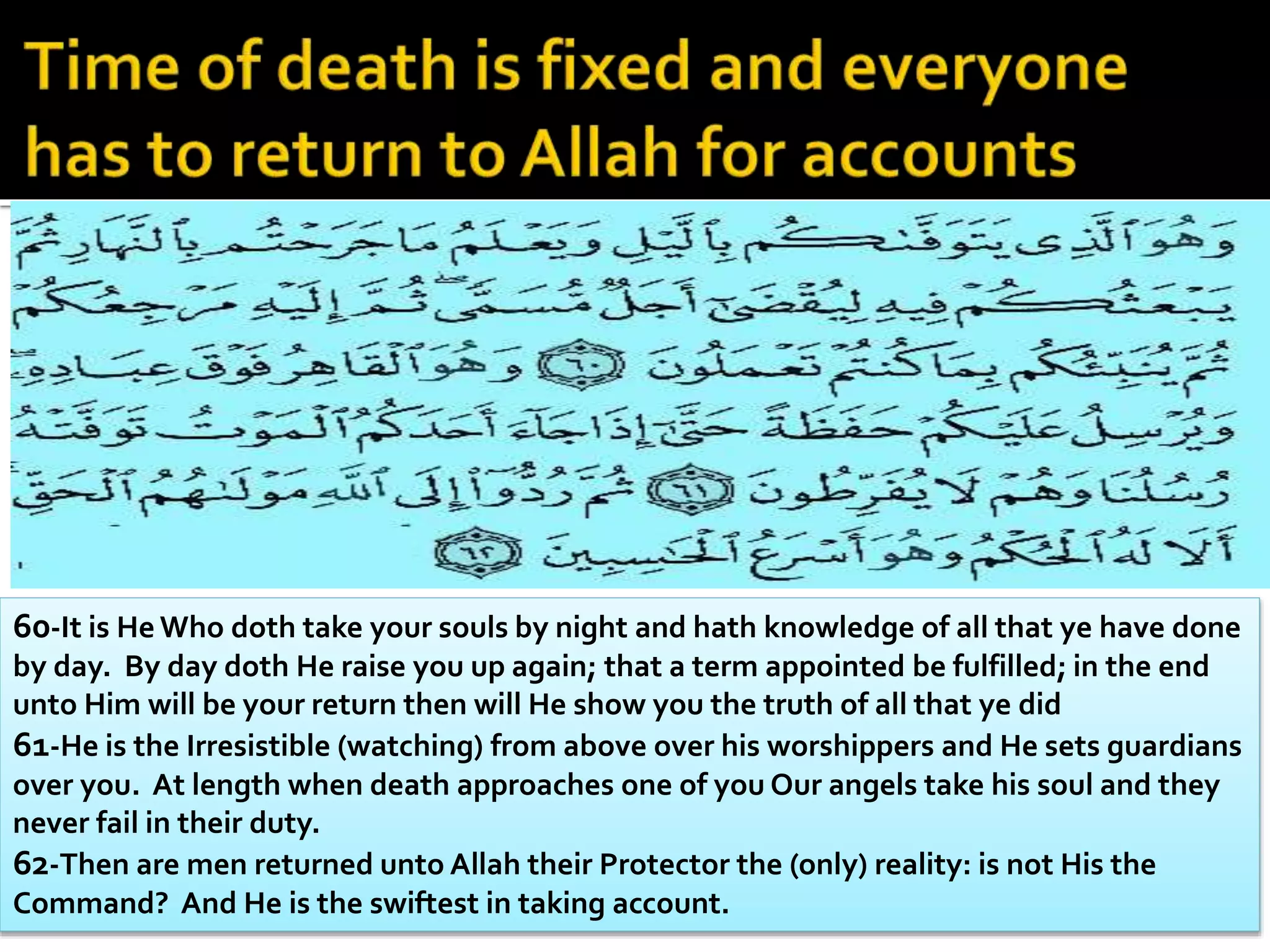 Death, an islamic perspective | PPTX