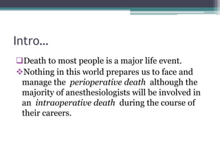 Death associated with surgery anesathesia | PPTX