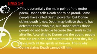 Death, Be Not Proud By John Donne | PPTX