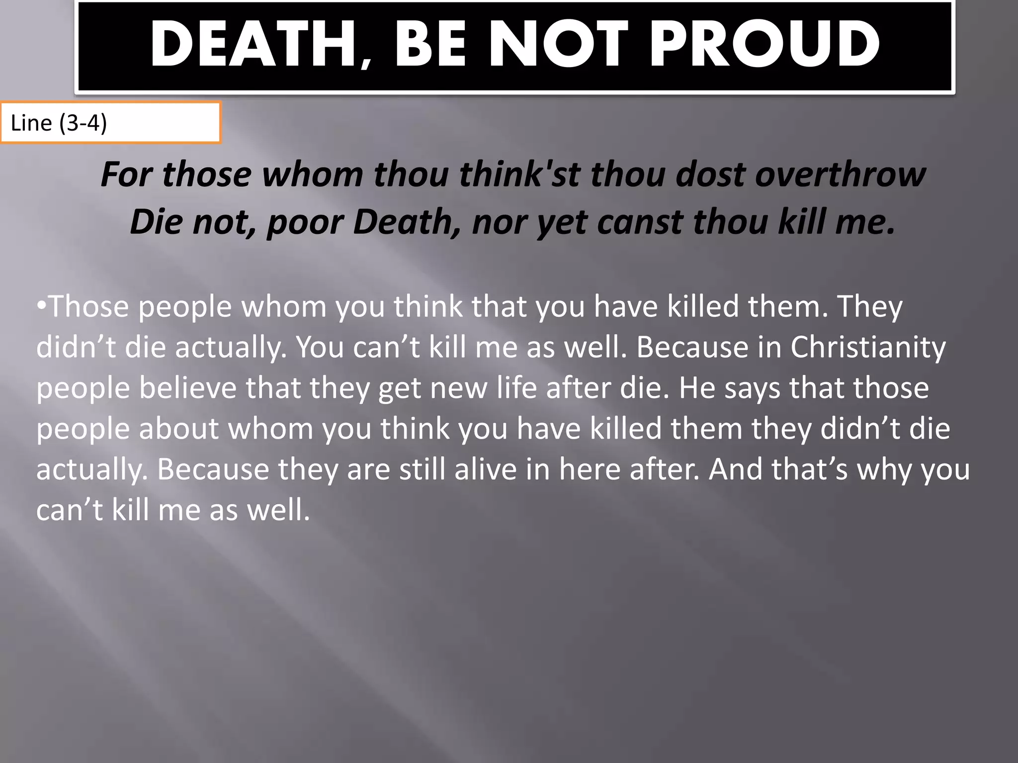 Death, be not proud | PPTX