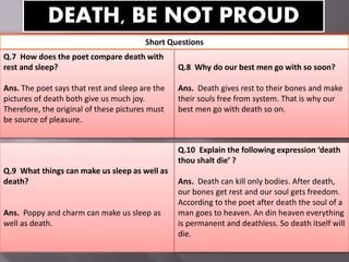 Death, be not proud | PPTX