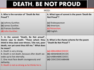 Death, be not proud | PPTX