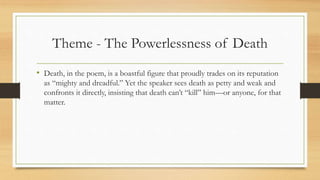 Death, be not Proud by John Donne, a mataphysical poem about christian ...