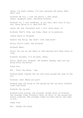 Death birthday script draft | PDF