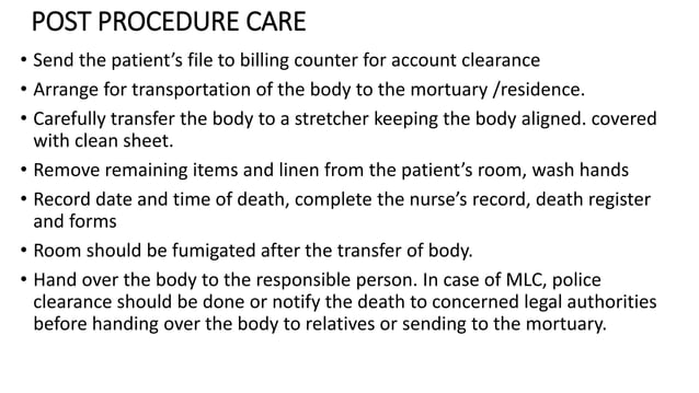 Death & Care of dead body | PPTX | First Aid | Injuries