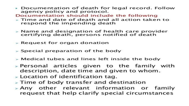 Death & Care of dead body | PPTX | First Aid | Injuries