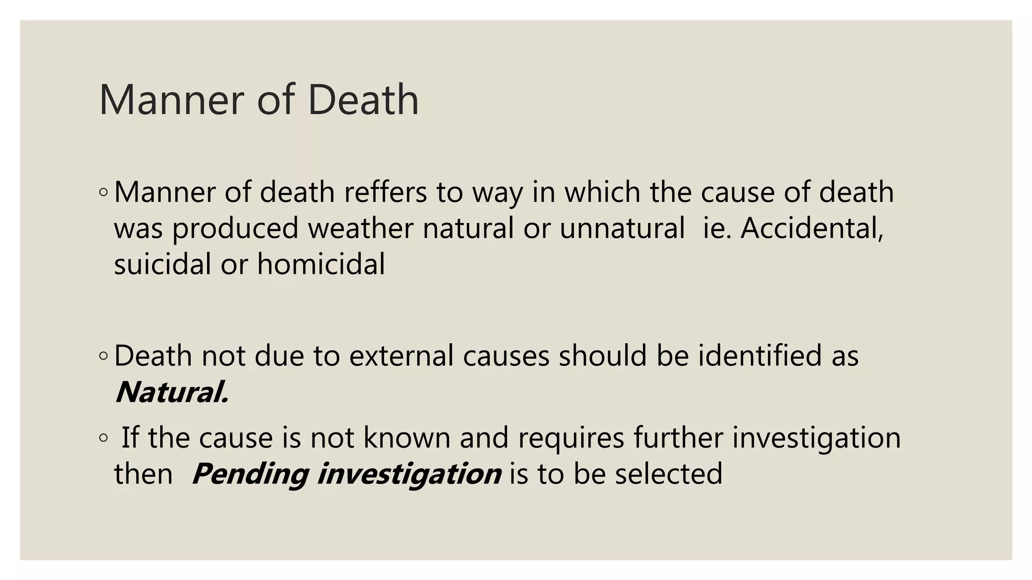 Death certificate | PPTX