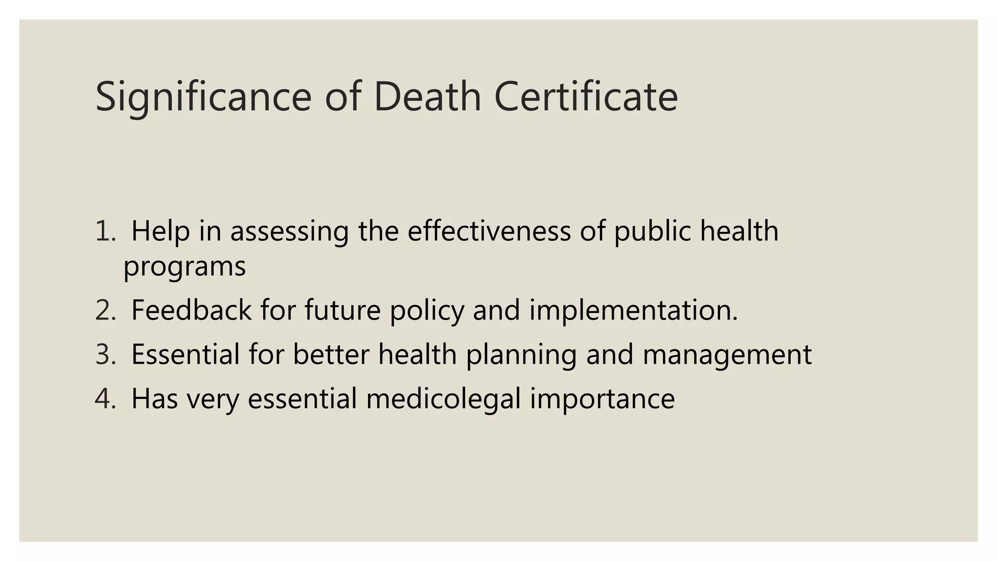 Death certificate | PPTX