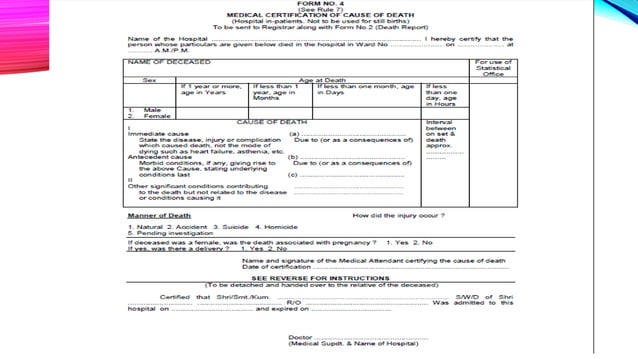 Death Certification.pptx. MCCD ICD FORMS | PPTX