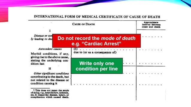 Death Certification.pptx. MCCD ICD FORMS | PPTX