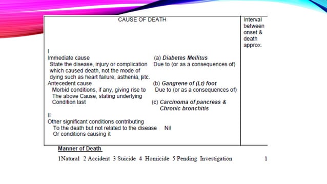 Death Certification.pptx. MCCD ICD FORMS | PPTX