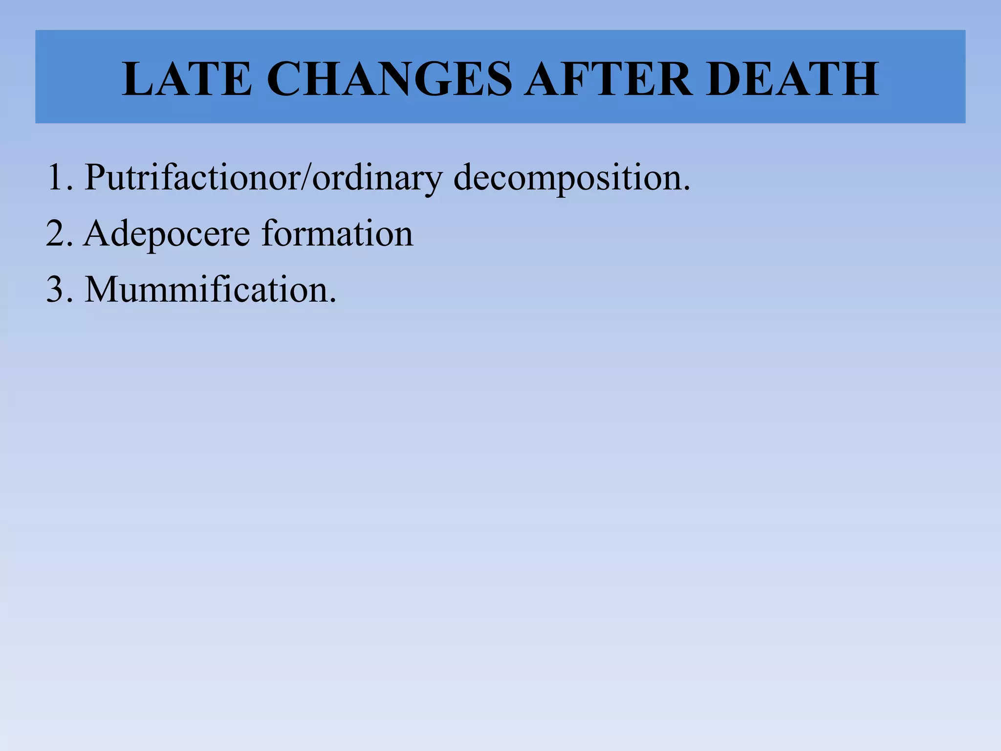 Death & changes after death | PDF