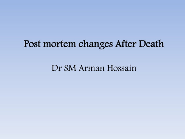 Death & changes after death | PDF | Eye and Vision Conditions ...