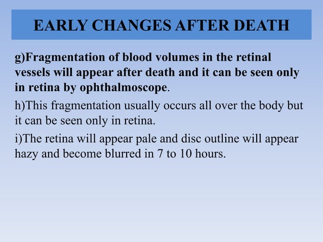 Death & changes after death | PDF | Eye and Vision Conditions ...