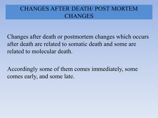 Death & changes after death | PDF | Eye and Vision Conditions ...