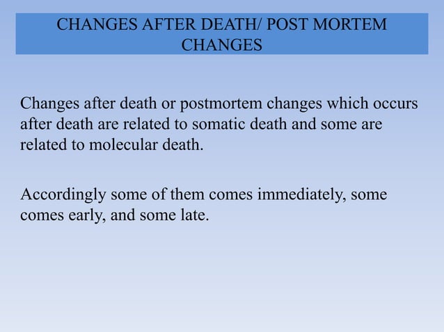 Death & changes after death | PDF | Eye and Vision Conditions | Diseases and Conditions