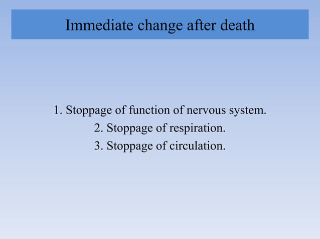Death & changes after death | PDF | Eye and Vision Conditions ...