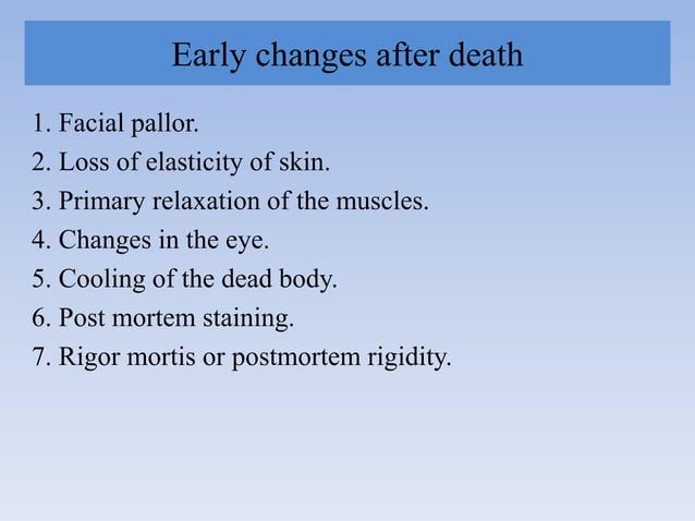 Death & changes after death | PDF | Eye and Vision Conditions ...
