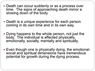 Lecture 20:Death & dying Dr.Reem AlSabah | PDF