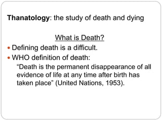 Lecture 20:Death & dying Dr.Reem AlSabah | PDF | Lung and Respiratory ...