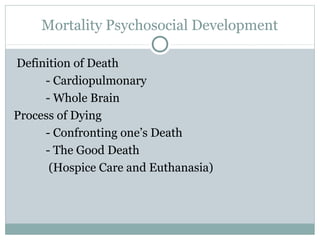 Death, dying and bereavement | PPT