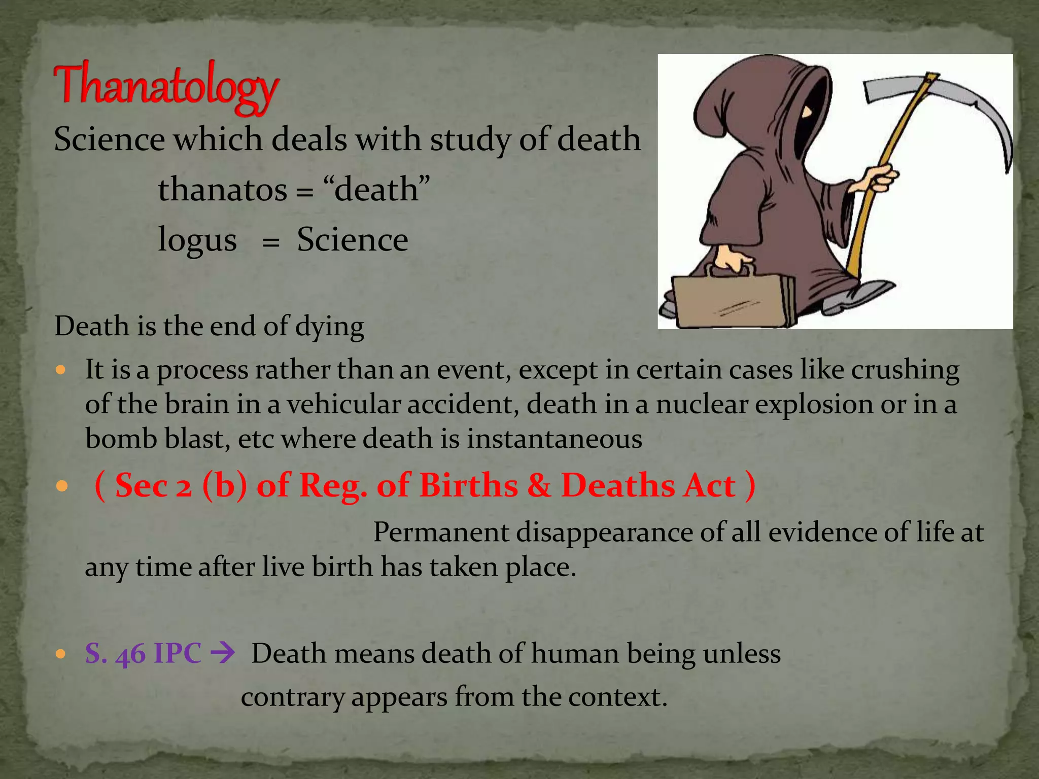 Death & its causes | PPTX