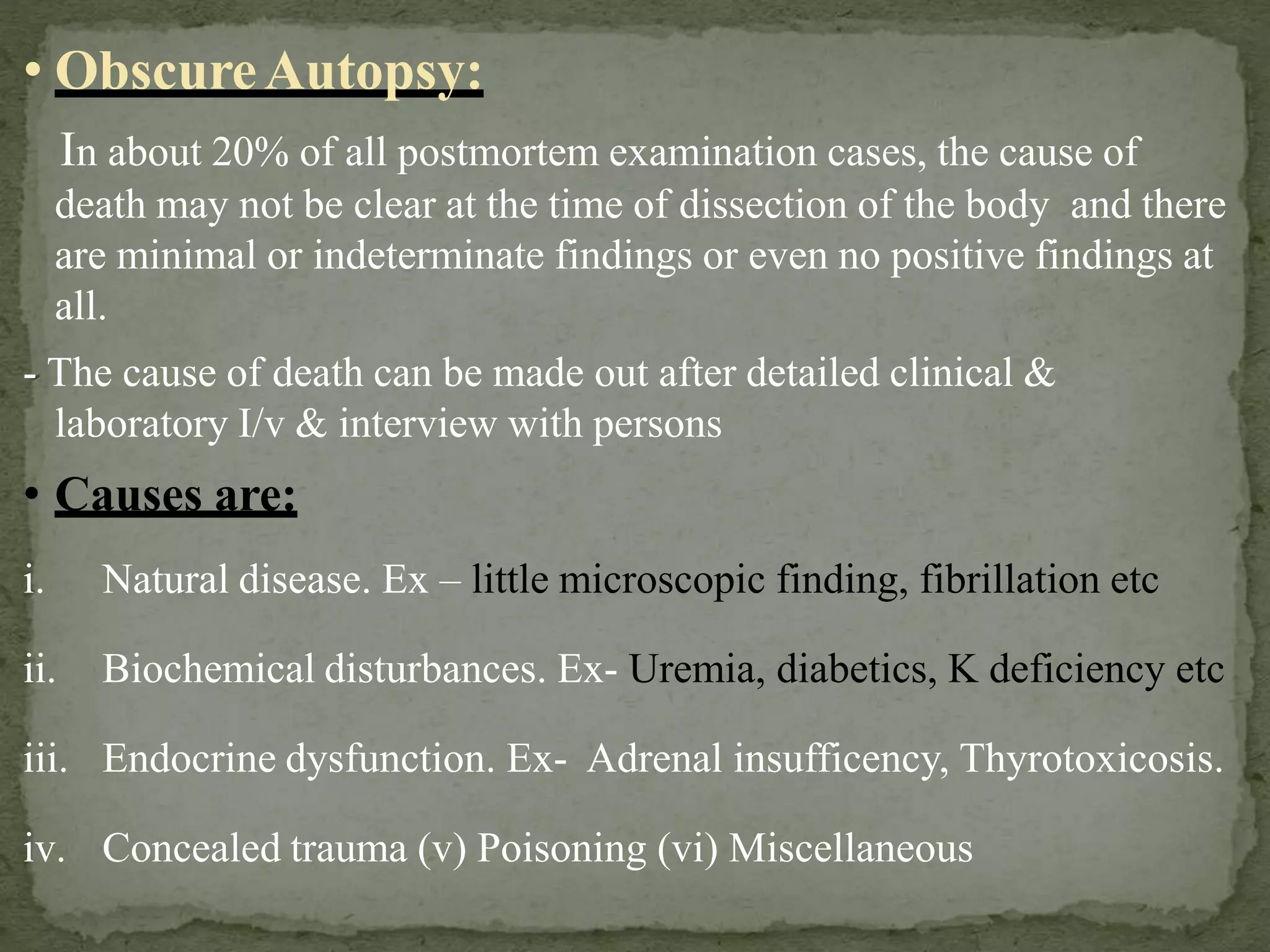 Death & its causes | PPTX