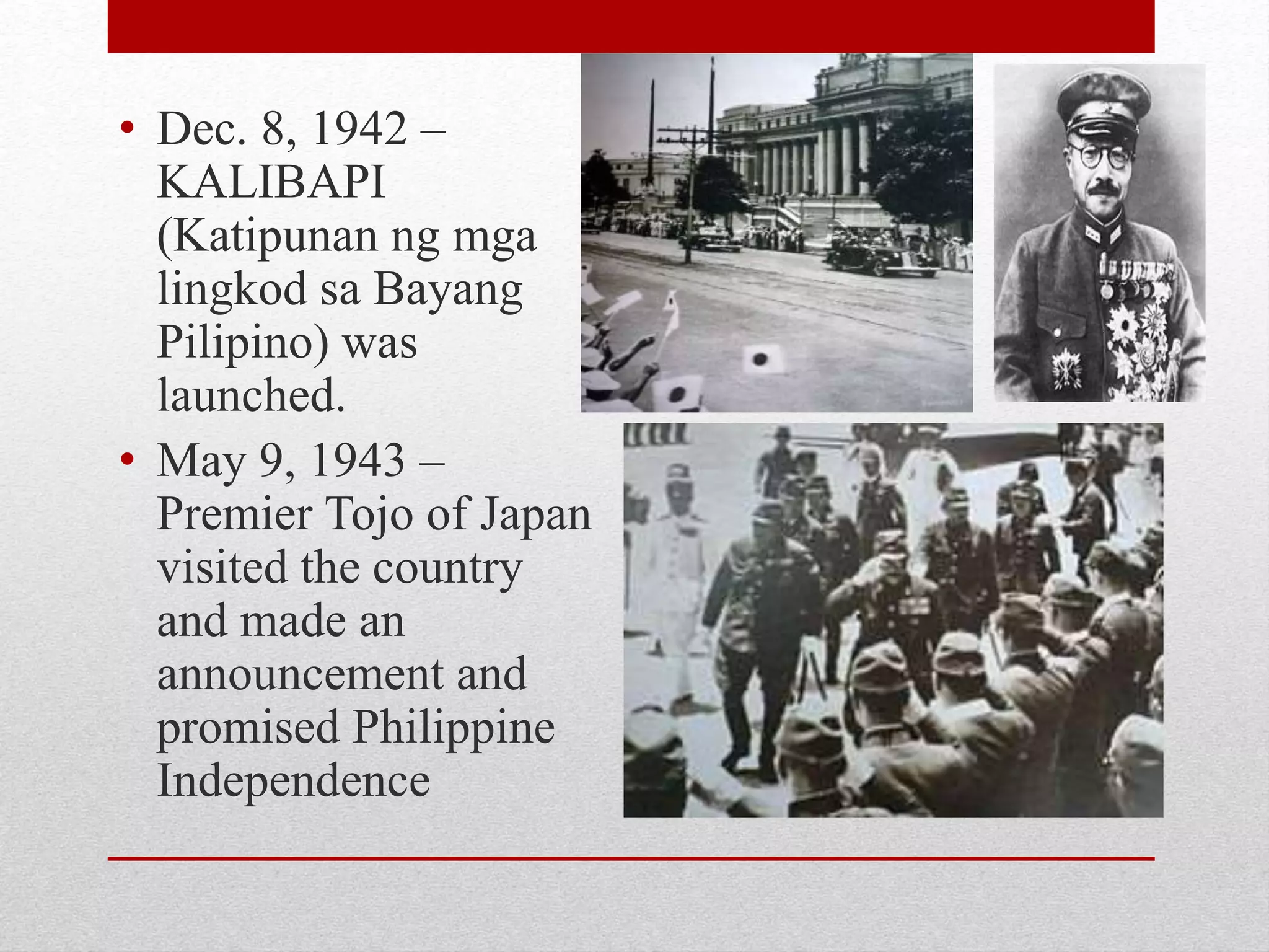 Japanese Occupation in the Philippines | PPTX