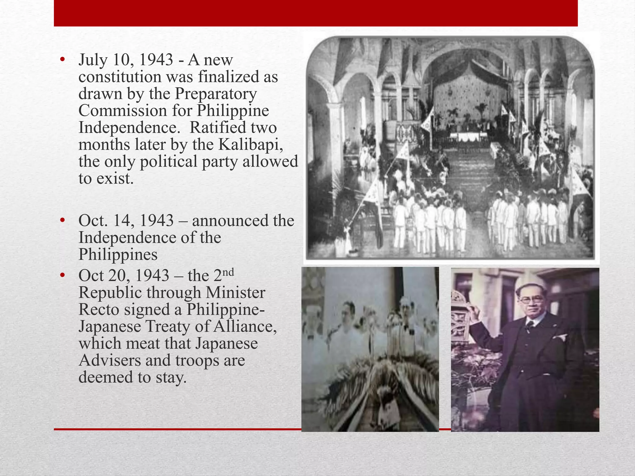 Japanese Occupation in the Philippines | PPTX