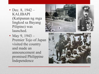 Japanese Occupation in the Philippines | PPTX