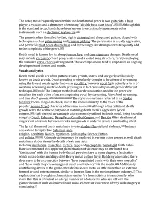 Death metal | DOCX | Classic Rock | Rock Music