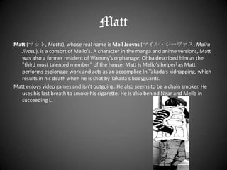 Deathnote Characters | PPTX