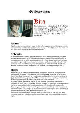Death note regras novas | PDF