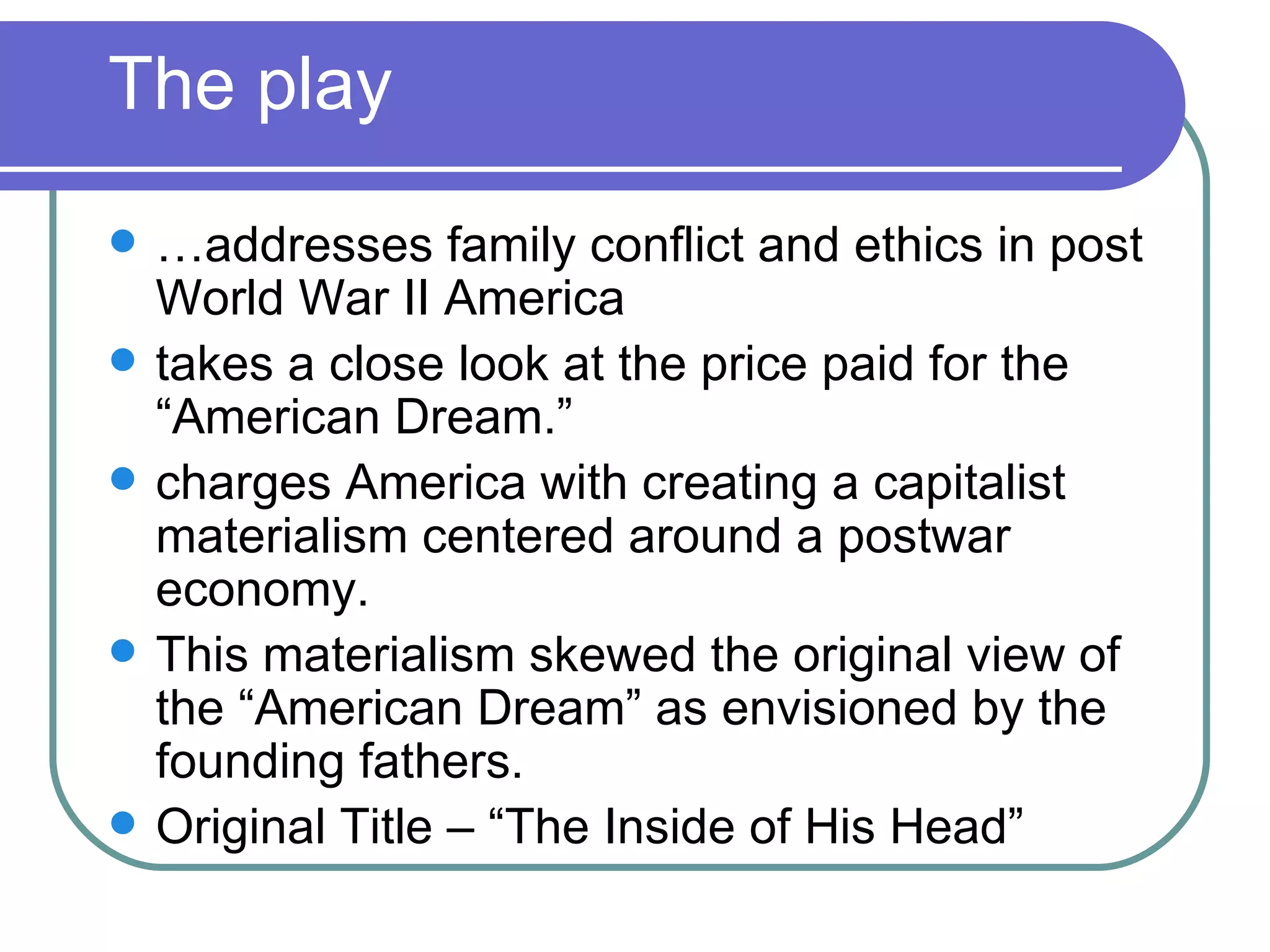 Death of a salesman ppt | PPT
