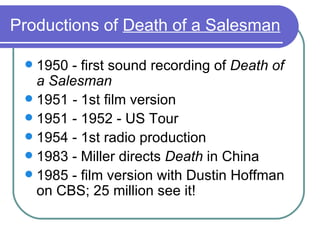 Death of a salesman ppt | PPT