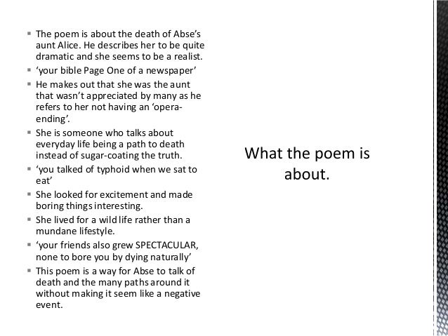 The Death of Aunt Alice