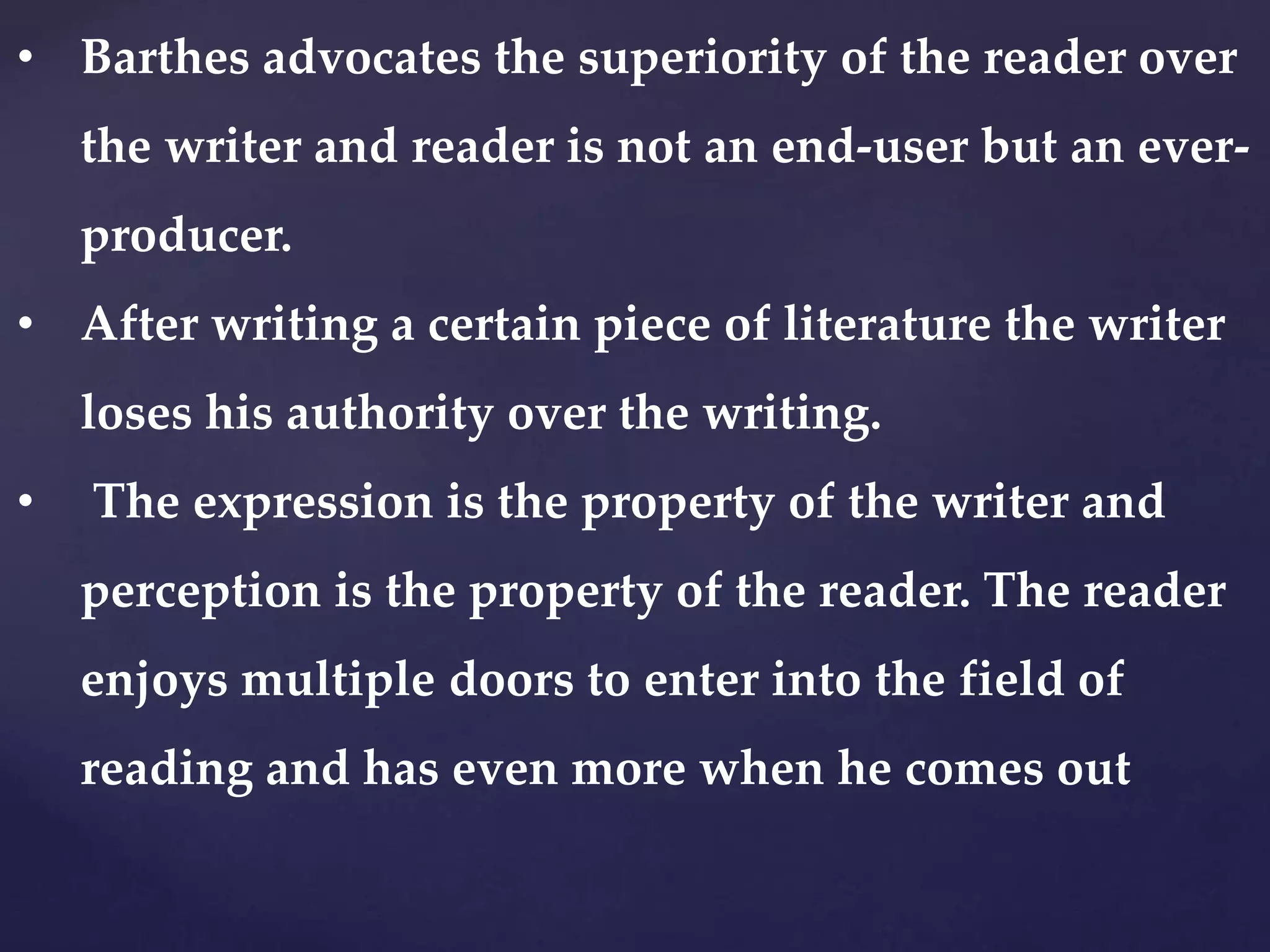 Death of the Author by Roland Barthes .pptx