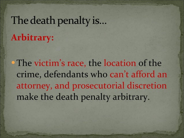 Death penalty | PPT | Law