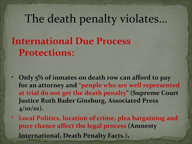 Death penalty | PPT | Law
