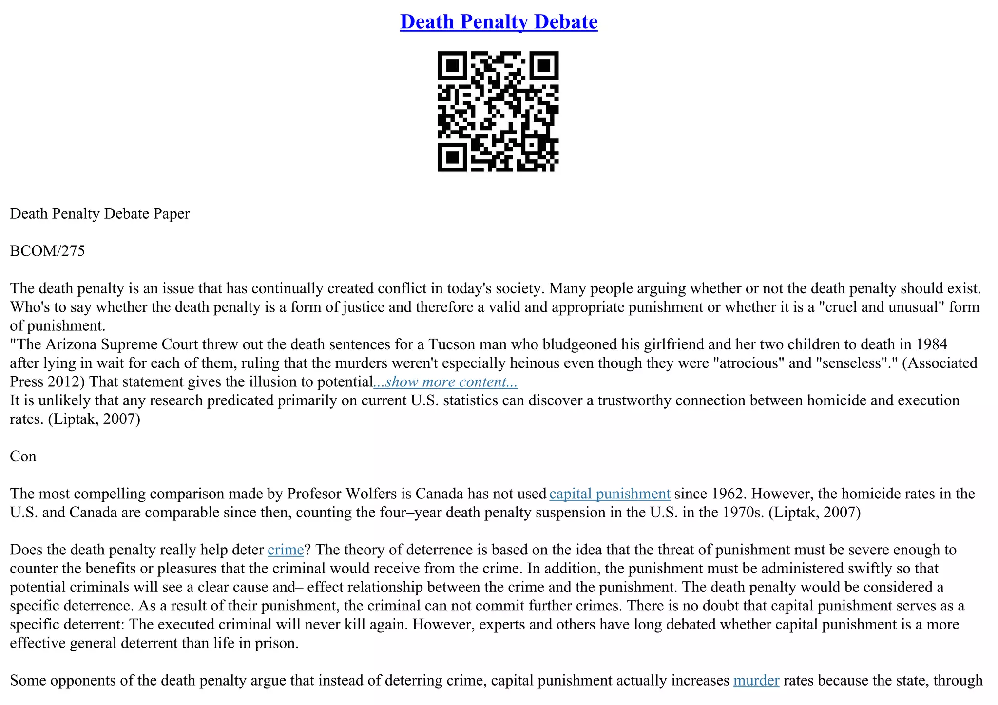 Death Penalty Debate | PPT