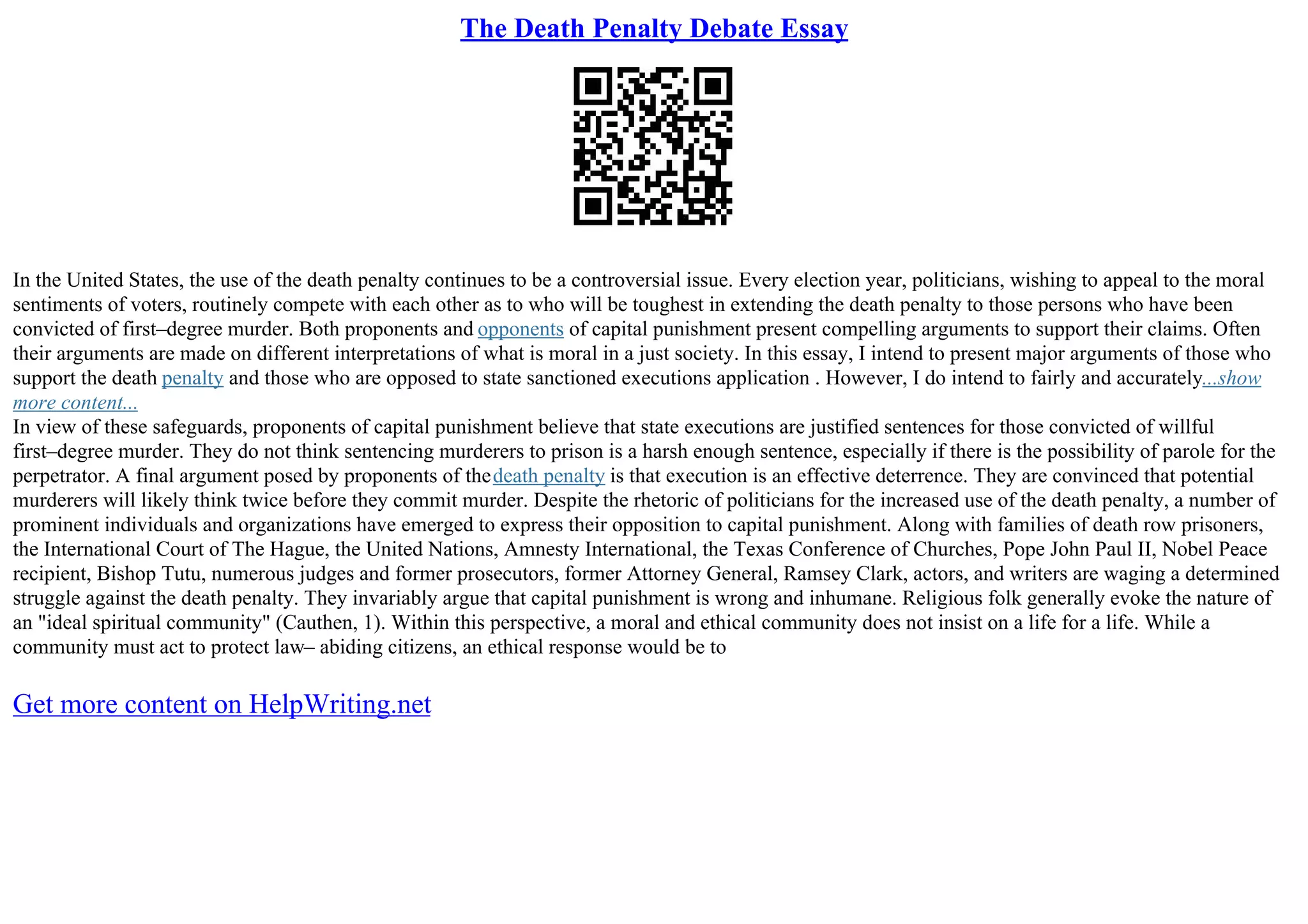 Death Penalty Debate | PPT