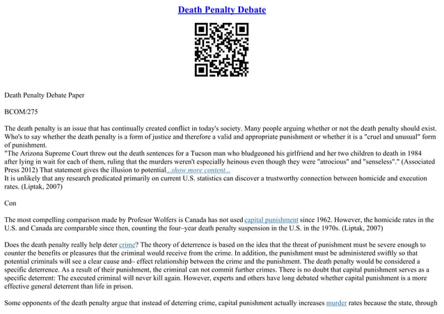 Death Penalty Debate | PPT