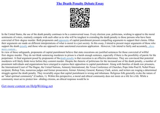Death Penalty Debate | PPT