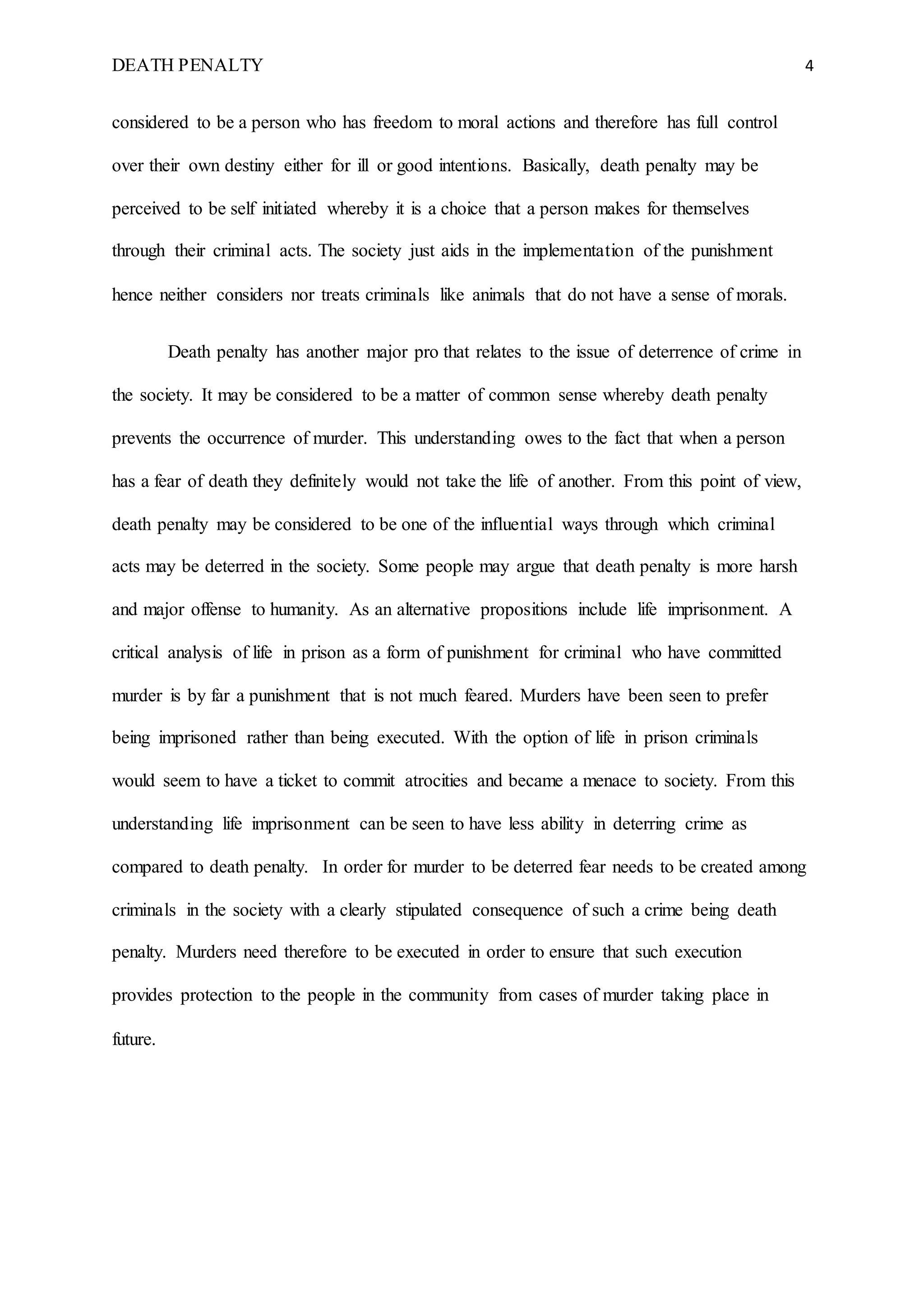 Death penalty research paper sample | PDF