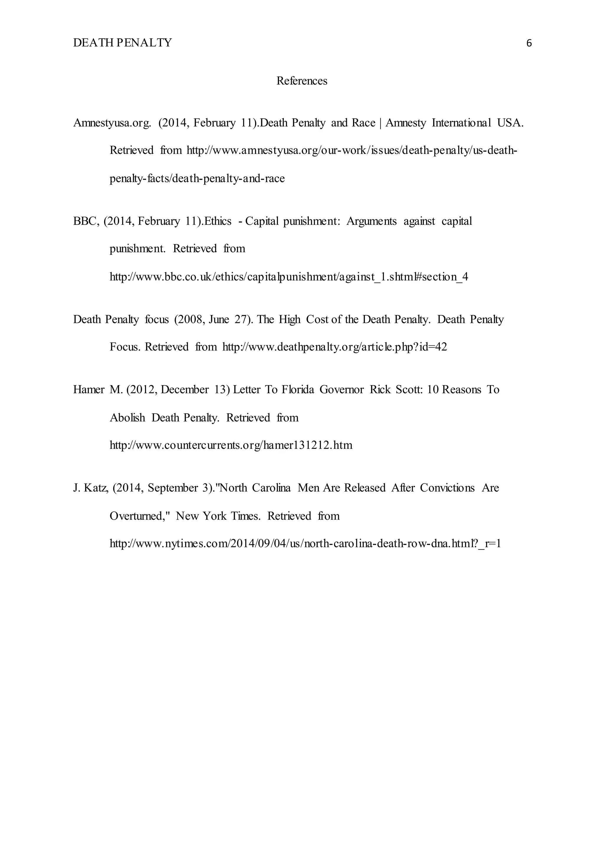 Death penalty research paper sample | PDF