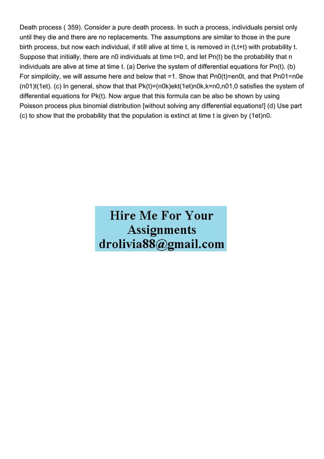 Death process 359 Consider a pure death process In suc.pdf